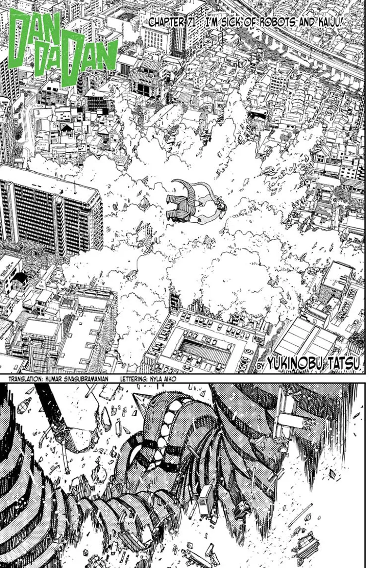 Dandadan Chapter 71 – I’m Sick Of Robots And Kaiju! - Dandadan Manga